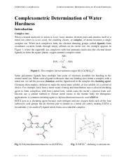 Edta Titration Pdf Chm Ll Lab Manual Complexometric Determination Of Water Hardness