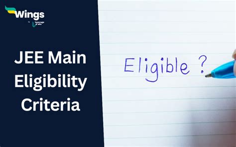 JEE Main Eligibility Criteria Updated Age Attempts Leverage Edu