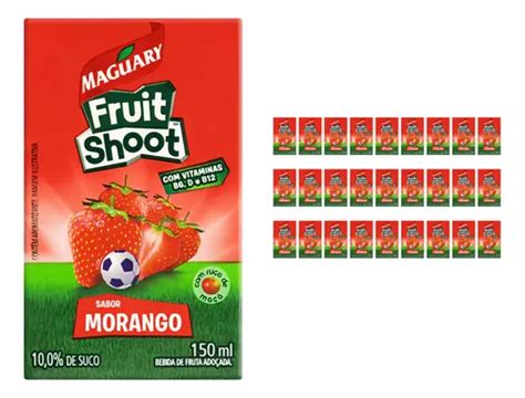 Caixa Com 27 Suco De Morango Maguary Fruit Shoot. 150ml | MercadoLivre