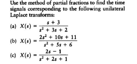 Solved Use The Method Of Partial Fractions To Find The Time Chegg