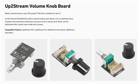 Volume Knob Controller And Up2stream Amp Mono Not Working Diy
