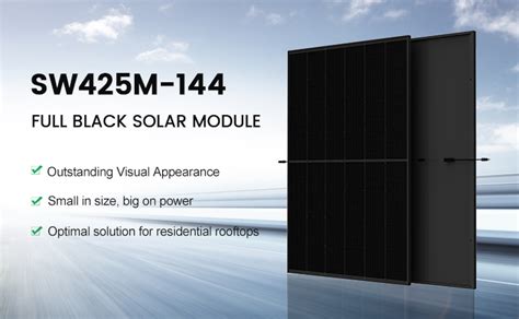Sunway Solars Full Black Solar Modules Combining Elegance Efficiency