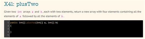 Solved X41 Plustwo Given Two Int Arrays A And B Each With