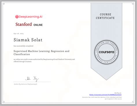 Pdf Certificate Supervised Machine Learning Regression And