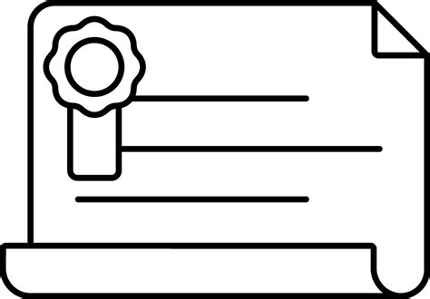 Scroll Certificate Icon In Black Outline 24973922 Vector Art At Vecteezy