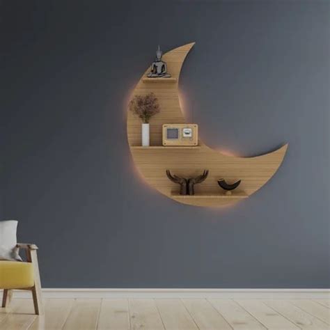 Half Moon Shape Wood Wall Shelf Book Shelf Oak Wood At Rs Wooden Bookshelf ID