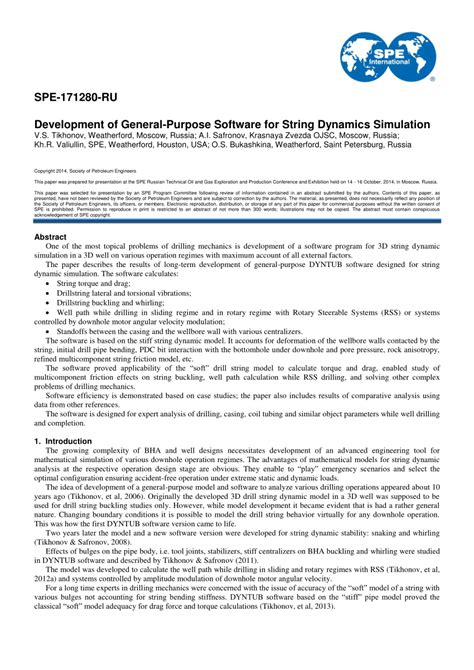 Pdf Development Of Universal Application For Drillstring Dynamics
