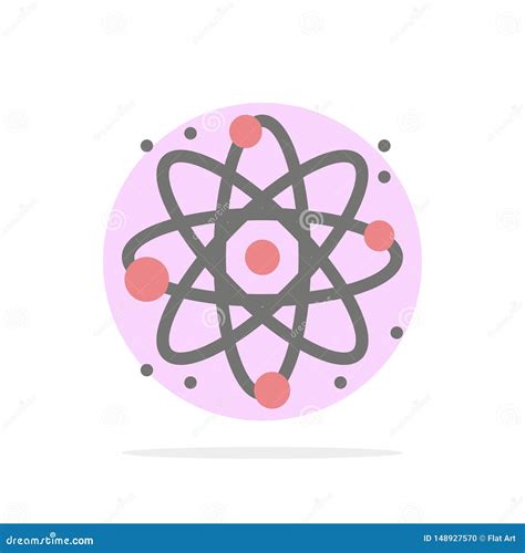 Physics React Science Abstract Circle Background Flat Color Icon Stock Vector Illustration