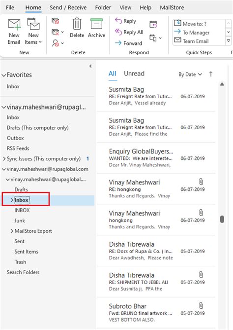 Connect To Imap Server Of Diadem Mailstore With Ms Outlook Diadem