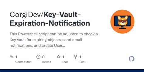 GitHub CorgiDev Key Vault Expiration Notification This Powershell Script Can Be Adjusted To