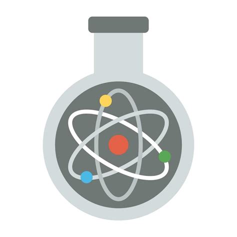 Atom Structure Inside Chemical Flask Scientific Research Vector Art At Vecteezy