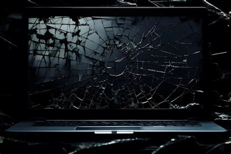 Premium AI Image A Broken Laptop With A Broken Screen Showing A Broken Screen