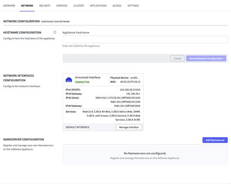 Network Network Configuration