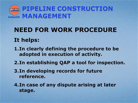 Pipeline Construction Management PPT