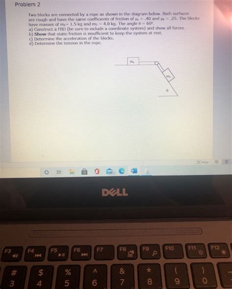 solved problem 1 two blocks initially at rest are connected