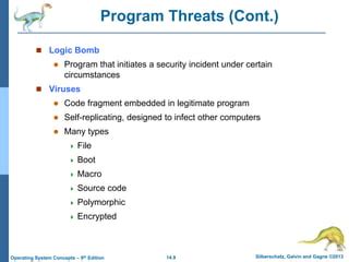 Operating System Security Chapter 15 Security Slides PPT