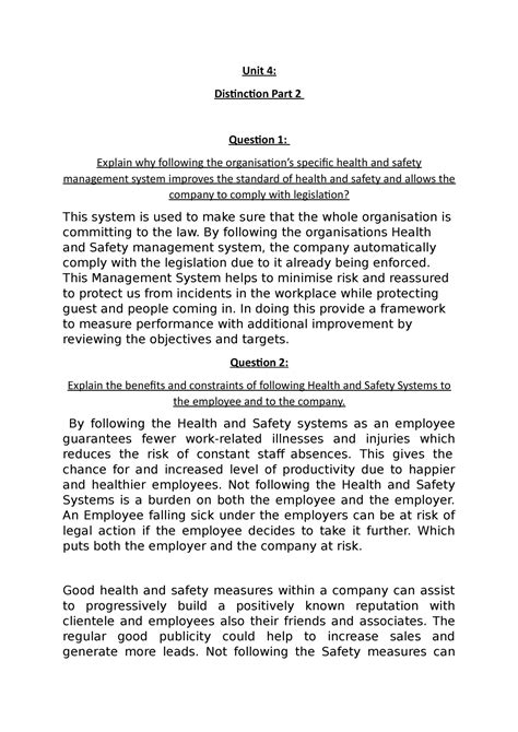 Assingment Unit 4 Dt No Need Unit 4 Distinction Part 2 Question 1