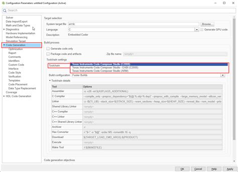 Exploring Ti C2000 Toolchain Options Matlab And Simulink