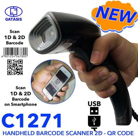 Jual Handheld 2D Barcode Scanner QR Code USB Model C1271 Shopee Indonesia