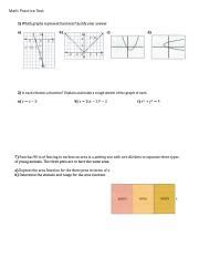 Math Practice Test Functions Relations Area Functions Course Hero