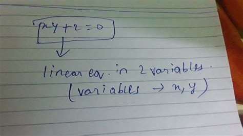The Linear Equation In Two Variables From The Following Isn Begin Array L L L L Text A