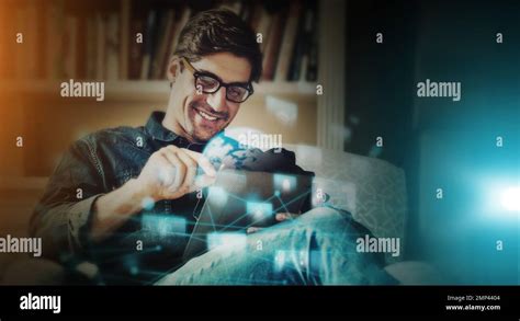 Business Man With World Hologram Futuristic Technology And Ai Global And Tech Transformation