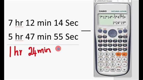 hours minute second time adding and subtracting in calculator youtube