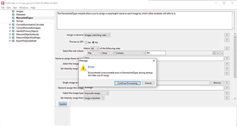 Namesandtypes Error When Re Opening A Pipeline Usage And Issues Imagesc Forum