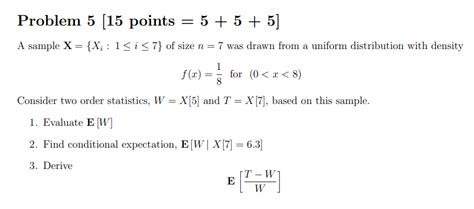 Solved Problem Points A Sample X Xi I Of Chegg Com