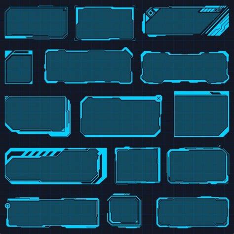 hud frames futuristic design ui templates simple vector image on