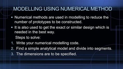 Numerical Methods And Its Applications Pptx Science