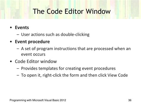 Ppt Programming With Visual Basic 2012 Create Windows Application