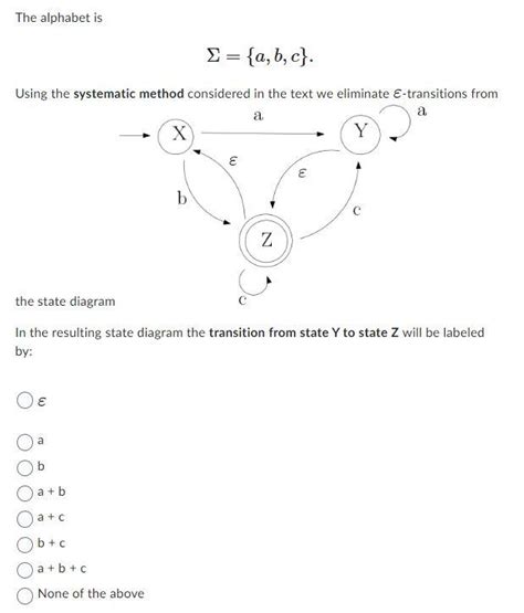 Solved The Alphabet Is Σ Abc Using The Systematic Method