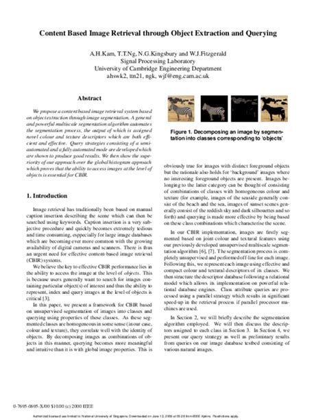 pdf content based image retrieval through object extraction and querying