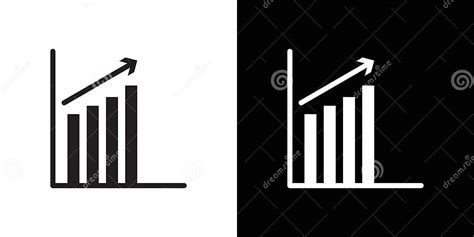Increase Chart Icon Thin Line Flat Illustration Stock Illustration Illustration Of Vector