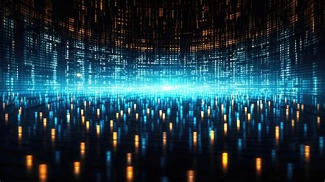 Premium Ai Image Futuristic Cyberspace With Binary Code Background Generative Ai