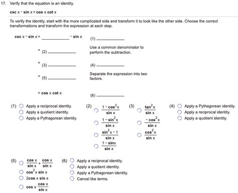 Solved Verify That The Equation Is An Identity Csc Chegg