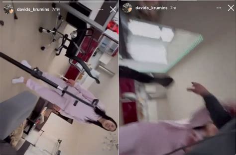 Dāvids Krūmiņš Publiskojis Video Kurā Redzams Kā Arnita Oliņa Viņu Sit