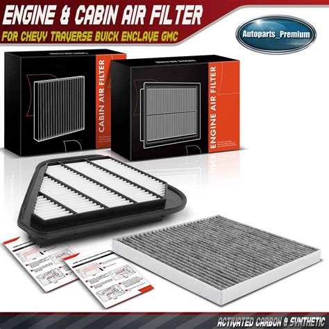 Engine And Cabin Air Filter With Activated Carbon For Chevy Traverse