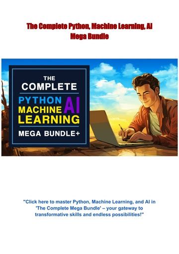 The Complete Python Machine Learning Ai Mega Bundle Free Download