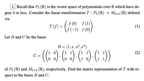 solved 1 recall that p3 r is the vector space of