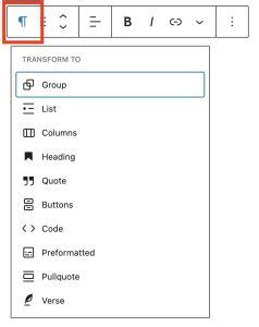 Paragraph Block Documentation WordPress Org