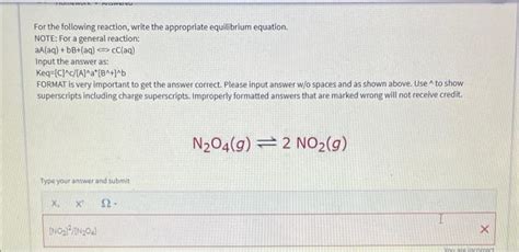 solved for the following reaction write the appropriate