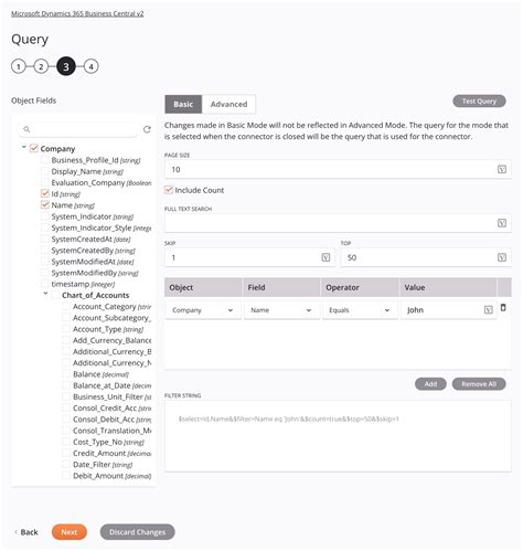 microsoft dynamics 365 business central v2 query activity