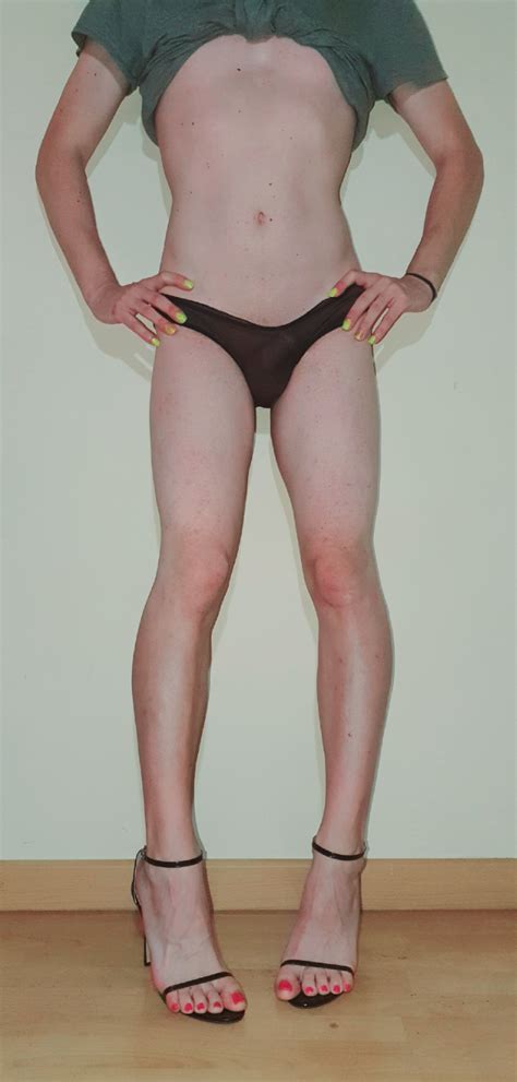 Sissy In Black See Through Panties Foto Ashemaletube Com