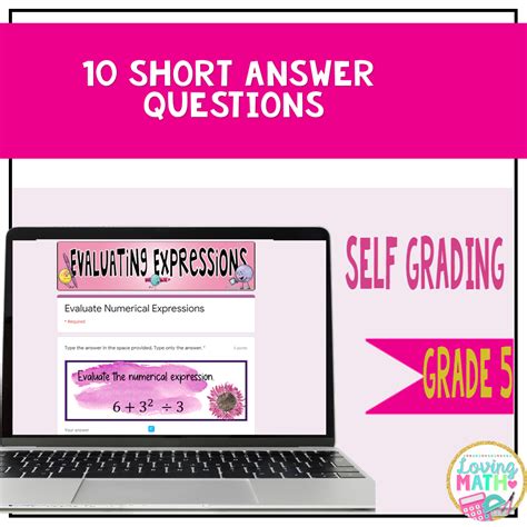 Th Grade Evaluate Numerical Expressions Quiz Google Classroom Loving Math