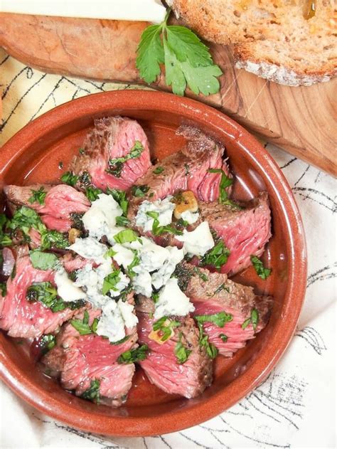 White Wine Marinated Steak With Blue Cheese Steak With Blue Cheese