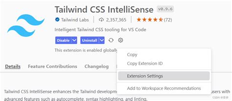 VSC插件解决 VSC 中 Tailwind CSS IntelliSense v0 9 6 语法无法识别的问题 CSDN博客