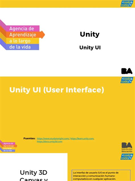 Unity Unity Ui Pdf Unidad Motor De Juego Informática