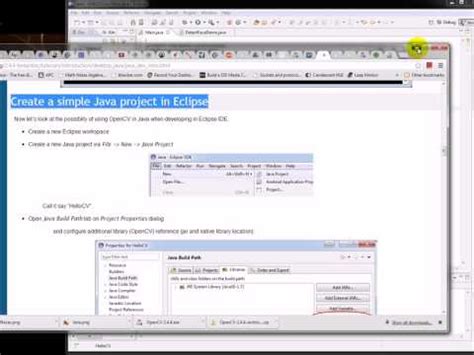 OpenCV Java Setup With Eclipse YouTube